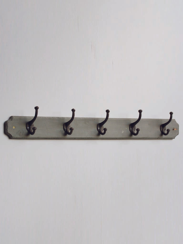 Coat rack 5 hooks 88cm